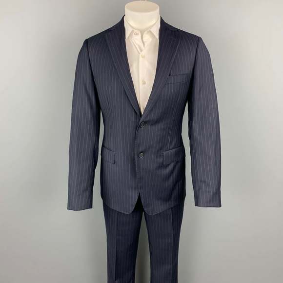 Samuelsohn | Suits & Blazers | Samuelsohn Navy Stripe Wool Notch Lapel ...